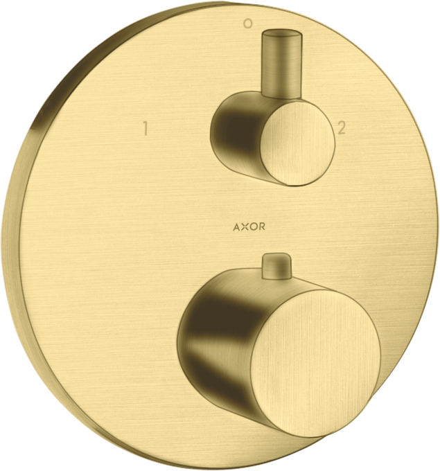 AXOR Uno Shower mixers: two-handle, 2 functions, Brushed Brass, Item No ...
