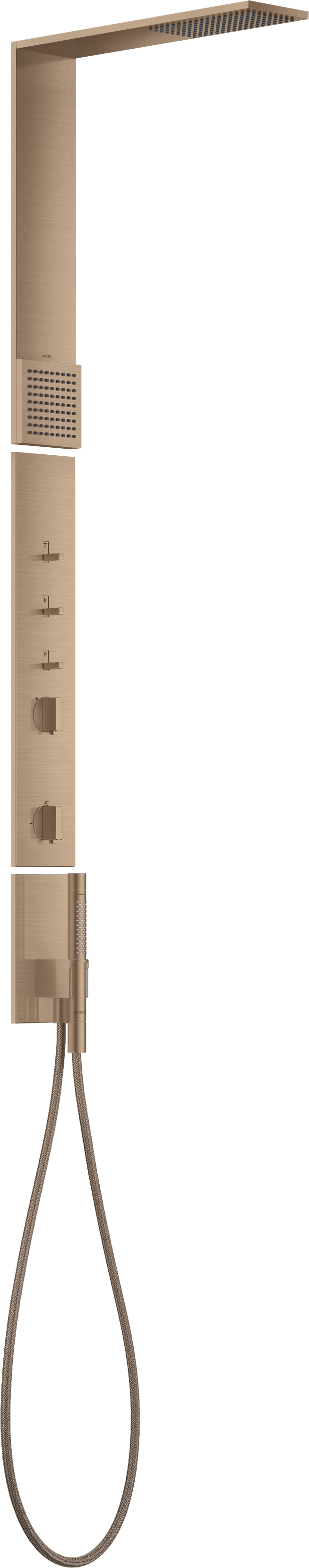 AXOR Shower panels: AXOR ShowerComposition, 1 spray mode, Item No. 12595310
