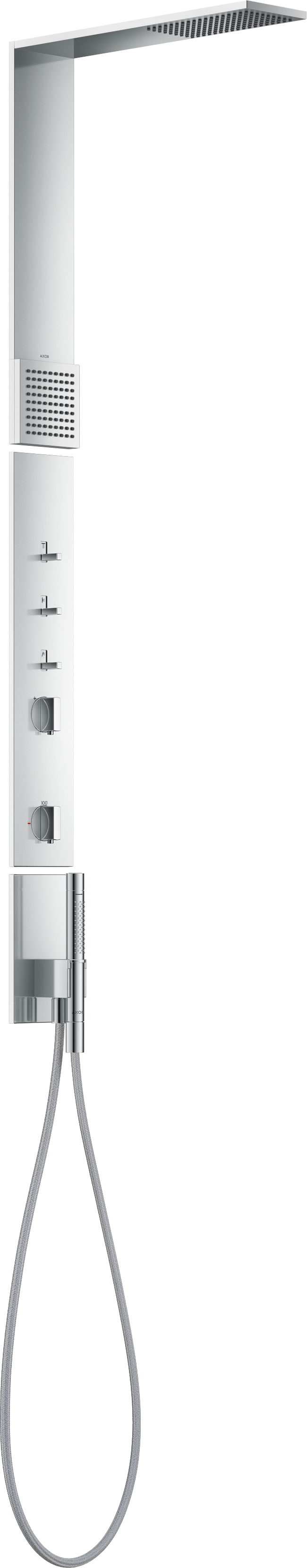AXOR Shower panels: AXOR ShowerComposition, 1 spray mode, Art. no. 12595001