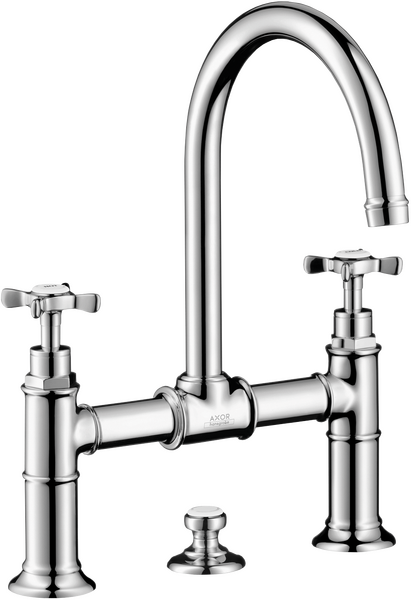 AXOR Washbasin faucets: AXOR Montreux, Widespread Faucet 180 with Cross ...