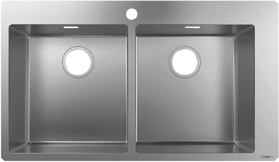 hansgrohe Sinks: S71, S711-F765 Built-in sink 370/370, Item No. 43303800