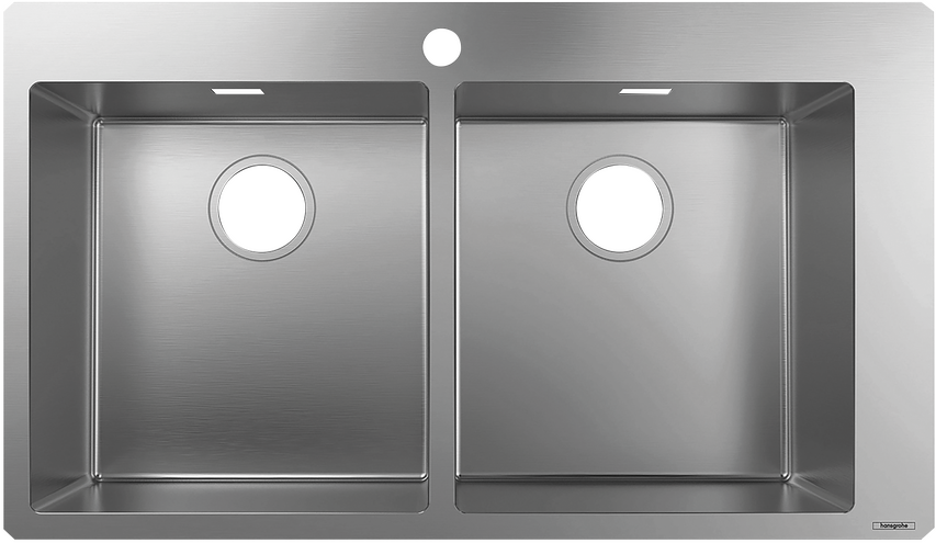 hansgrohe Sinks: S71, S711-F765 Built-in sink 370/370, Item No. 43303800