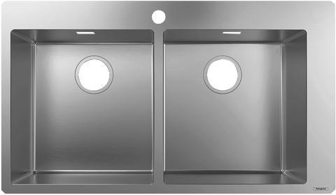 hansgrohe Sinks: S71, S711-F765 Built-in sink 370/370, Item No. 43303800