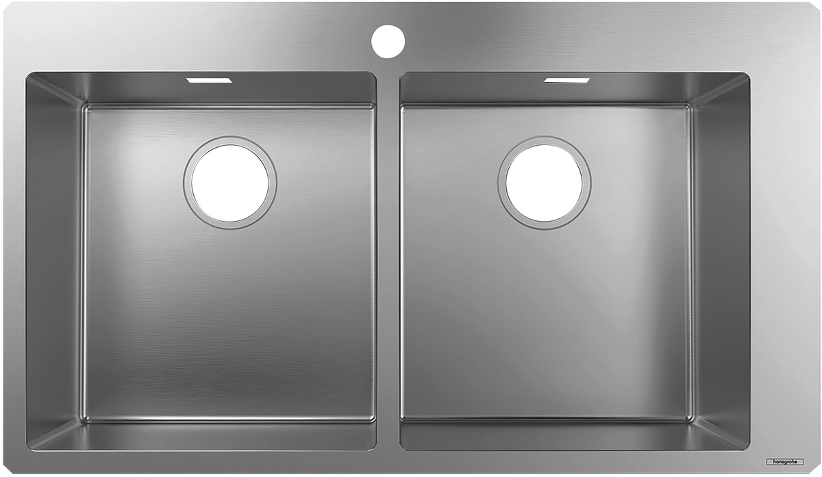 hansgrohe Sinks: S71, S711-F765 Built-in sink 370/370, Item No. 43303800