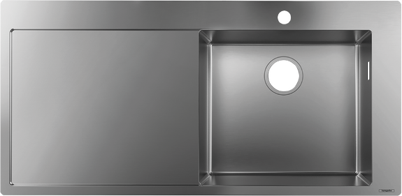 hansgrohe Sinks: S71, S715-F450 Built-in sink 450 with drainboard left ...
