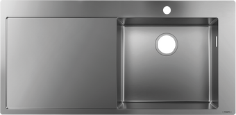 hansgrohe Sinks: S71, S715-F450 Built-in sink 450 with drainboard left ...