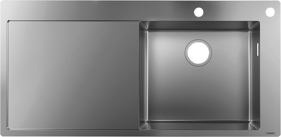 hansgrohe Sinks: S71, S717-F450 Built-in sink 450 with drainboard left ...