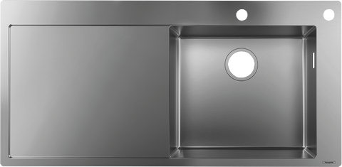 hansgrohe Sinks: S71, S717-F450 Built-in sink 450 with drainboard left ...