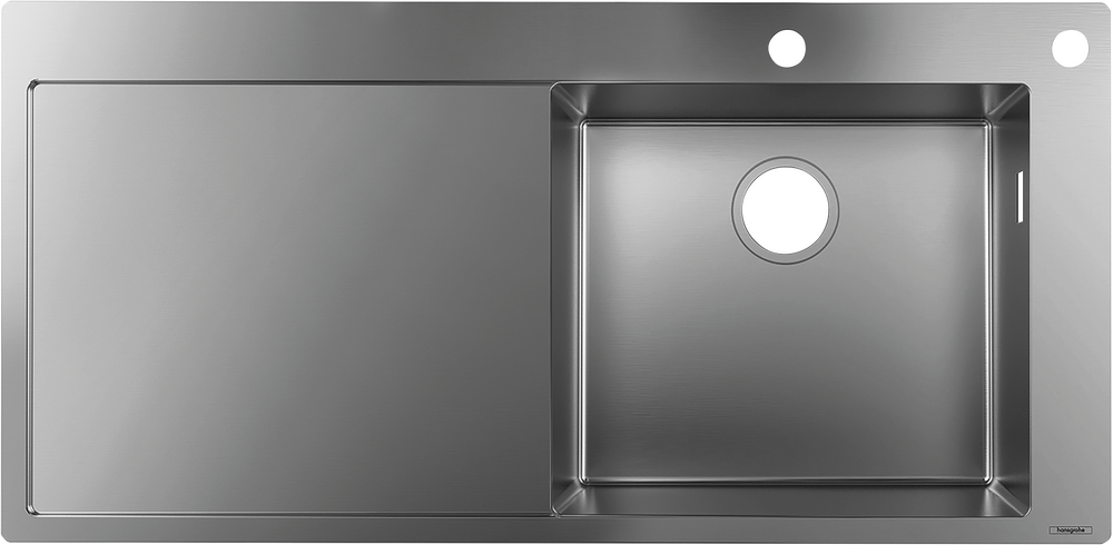 hansgrohe Sinks: S71, S717-F450 Built-in sink 450 with drainboard left ...