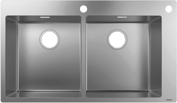 hansgrohe Sinks: S71, S712-F765 Built-in sink 370/370, Item No. 43311800