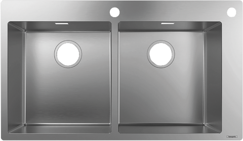 hansgrohe Sinks: S71, S712-F765 Built-in sink 370/370, Item No. 43311800