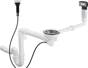 hansgrohe Waste systems sink: D16-10 Manual waste and overflow set for ...