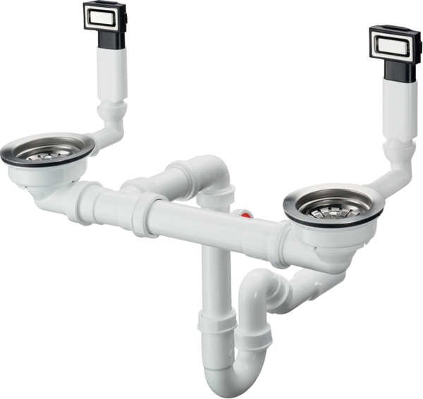 hansgrohe Waste systems sink: D16-10 Manual waste and overflow set for ...