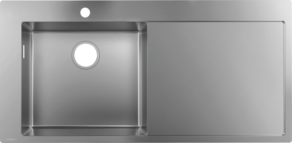 hansgrohe Sinks: S71, S716-F450 Built-in sink 450 with drainboard right ...