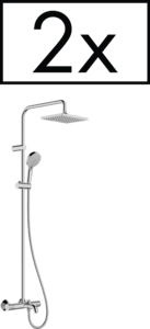 福涅斯 Shape 淋浴龙头: 1 个出水设备, 镀铬, 货号 71658007