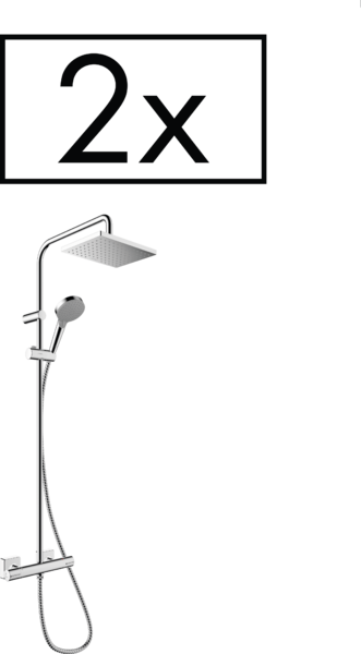 hansgrohe Showerpipes: Vernis Shape, 1 stråletype, Art.nr. 26284000 ...