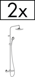 hansgrohe Shower pipes: Vernis Blend, 1 spray mode, Item No. 26274000 ...