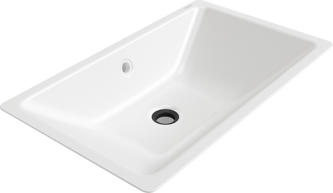汉斯格雅 面盆: 闻汐 Q, 碗盆600 x 390，不带龙头安装孔，带右侧置物平台, 货号 22425007
