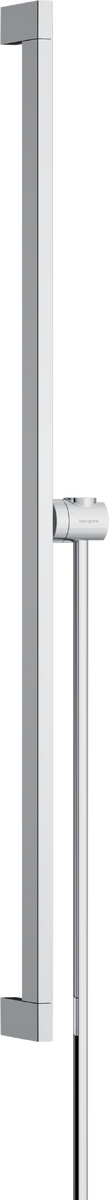 hansgrohe Wallbars: Unica, Shower bar E Puro 90 cm with easy slide hand ...