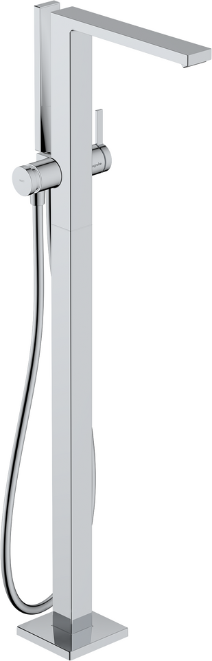 汉斯格雅 面盆龙头: 图睿偲 E, 侧把手面盆龙头110 Fine冷启动，带按压落水套件, 货号 73020007