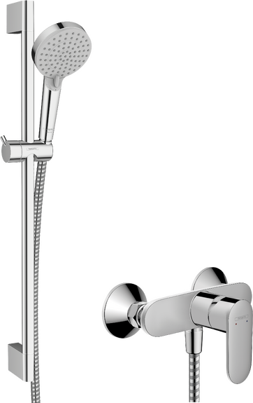 hansgrohe Shower combination: Vernis Blend, Shower system for exposed ...
