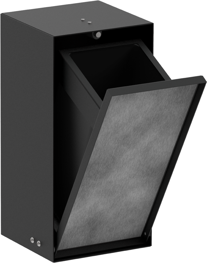 hansgrohe Accessories: XtraStoris Rock, Recessed waste bin with ...